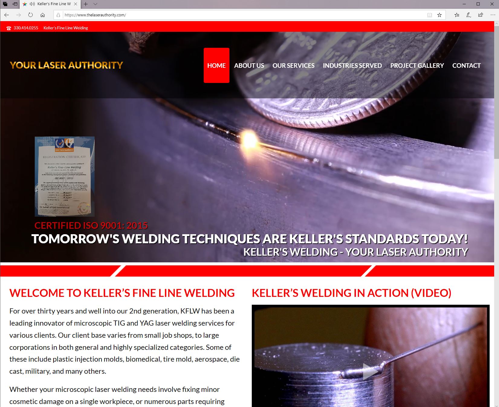 Custom Web Design & Video for The Laser Authority - Webriver Interactive, Inc.